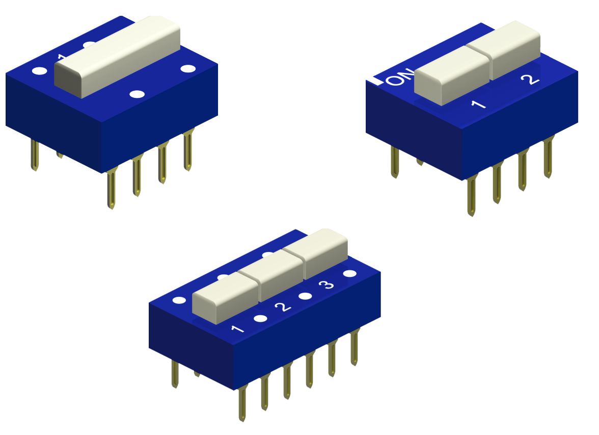Slide Type DIP-Switch -Standard profile- THT Straight . Vertical Operation
